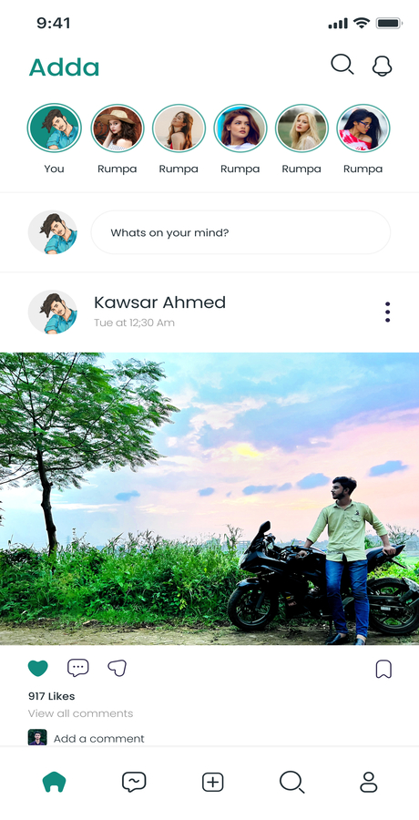 Adda ANDROID + IOS + FIGMA | UI Kit | ReactNative | Social Media App | Free Figma by FlutterVision